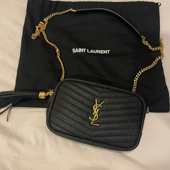 Yves Saint Laurent | Bags | Ysl Lou Mini Camera Bag Grain Leather And ...